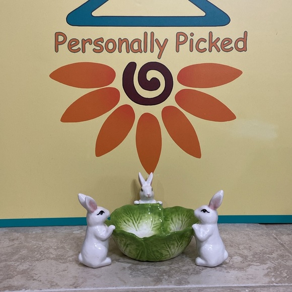 Corner Ruby | Holiday | Corner Ruby Bunny Cabbage Candy Bowl | Poshmark